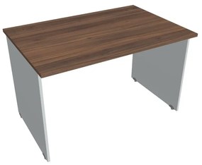 Stůl pracovní rovný 120 cm - Hobis Gate GS 1200 Dekor stolové desky: ořech, Dekor lamino podnože: šedá