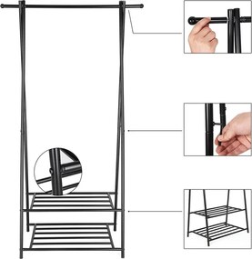 Autronic Věšák kovový AUV-E1105 BK Barva: Černá