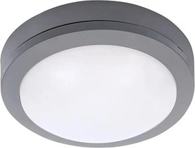 SOLIGHT LED venkovní svítidlo Siena šedé, 13 W, pr. 17 cm