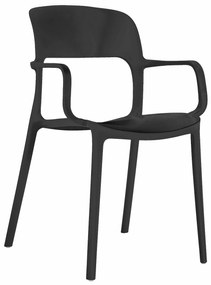 Černá plastová židle SAHA