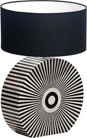 Designová stolní lampa Ilissa 62 cm černo-bílá