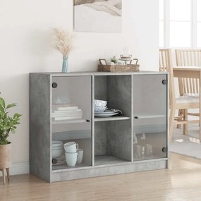 Příborník betonově šedý 102 x 37 x 75,5 cm kompozitní dřevo 3295874