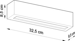 Sollux Lighting Nástěnné svítidlo keramické VEGA šedé