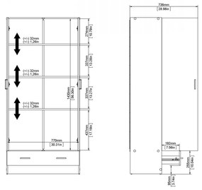 Skříň Pegi 403 dub sonoma