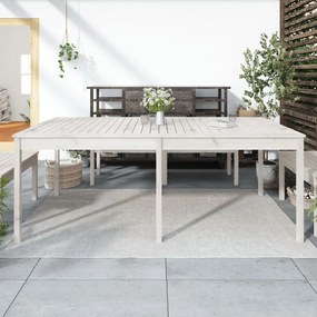 Zahradní stůl bílý 203,5 x 100 x 76 cm masivní borové dřevo,  823984