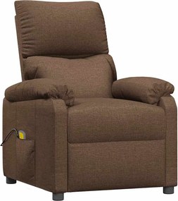 Masážní křeslo hnědé textil 322458