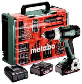 Metabo - 18V AKU vrtačka s příklepem a příslušenstvím, 2x aku 2,0 Ah LiPower, nabíječka 614053710