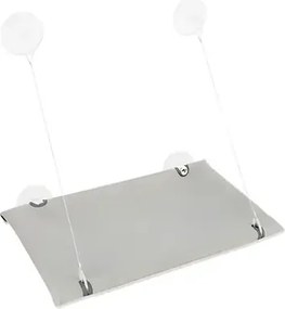 TRIXIE Odpočívadlo na okno šedé / Polyester, kov / 50x30 cm / nosnost