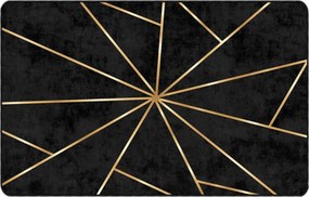 Koberec pratelný černý a zlatý 190 x 300 cm 136619