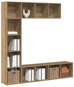 Knihovny 3 ks dub artisan kompozitní dřevo 3328550