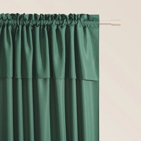 Room99 Hotový závěs na pásce Mia s volánem Jednobarevný Barva: Zelená, Velikost: 140 x 250 cm