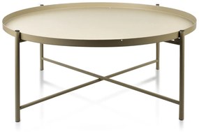 Mondex Kulatý konferenční stolek LUCAS béžový