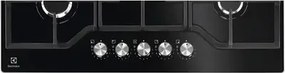 Electrolux KGG75362K černá / Varná plynová deska / 75 cm / 5 hořáků /