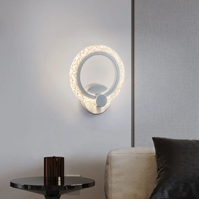Toolight Toolight, LED nástěnné svítidlo 22x19cm, 8W, 3000K, LHJ067-W, chromová, OSW-60035