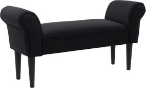 HOMCOM Pěnová Lavice, Čalouněná Lavice, Sedací Lavice, Chodbičková Lavice do Ložnice, nosnost až 130 kg, Plátno, Černá, 102 x 36 x 51 cm | Aosom