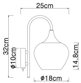 Globo 15548WW - Nástěnná lampa MAXY 1xE27/40W/230V bílá