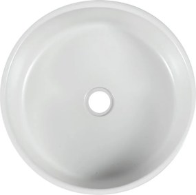 Sapho Sapho, PRIORI keramické umyvadlo, průměr 41 cm, 15 cm, barva bílá s modrou malbou, PI027