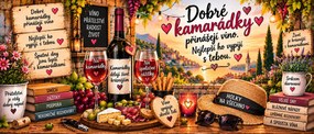 Hrnek pro kamarádku Dobré kamarádky přinášejí víno – dárek 300 ml