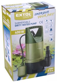 Ponorné čerpadlo Extol Premium 400W na znečištěnou vodu, 7500l/h