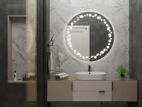 Kulaté zrcadlo do koupelny s LED osvětlením C7