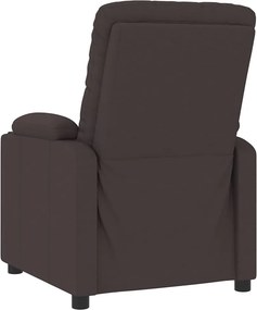 Polohovací křeslo tmavě hnědé textil 339107