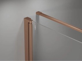 Mexen Mist-B, 1-křídlý ​​výklopný sprchový kout 100 x 85 cm, čiré sklo, měděný matný profil, 8A2T-100-085-65-00
