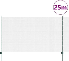Svařovaná drátěná plotovina s tyčkami 25 x 1,4 m Zelená 3336487