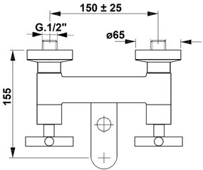 Sapho - Vanová baterie AXIA lesklý chrom
