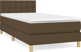 Box spring postel s matrací tmavě hnědá 80x200 cm textil 3140892