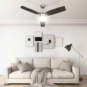 vidaXL Stropní ventilátor světlo a dálkový ovladač 108 cm světle hnědý [51491] Barva: tmavě hnědá