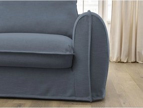 Modrá pohovka na každodenní spaní/rozkládací 236 cm Archimede – Bobochic Paris