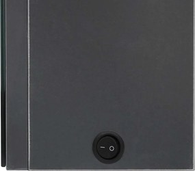 LED koupelnová skříňka se zrcadlem šedá 50 x 14 x 60 cm 326482