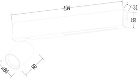 LED Bodové svítidlo MAGNET LED/5W/230V + 1xGU10/60W 3000/4000K bílá