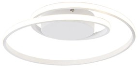 Designové stropní svítidlo bílé včetně LED 3stupňového stmívatelného - Krula