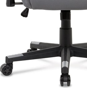 Kancelářská židle houpací mech., plast. kříž, šedá + černá látka – opěrák 90°–180° Šedá