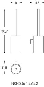 LAUFEN H3840610040001 - Nástěnná WC štětka NIARA lesklý chrom
