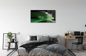 Obraz na skle V čele muž zelenou 140x70 cm