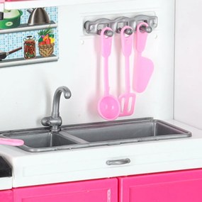 Nábytek pro panenky kuchyňka 4 segmenty LED zvuky