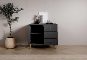 ADRK Furniture Komoda 1D 3S Tili CHES-TIL-1D-3S-B