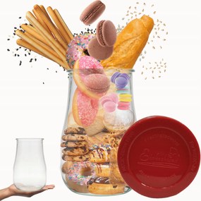 Zavařovací Sklenice Weck 1750 ml 1,75 l váza Tulip vzduchotěsné silikonové víko 1 Ks Trvanlivé