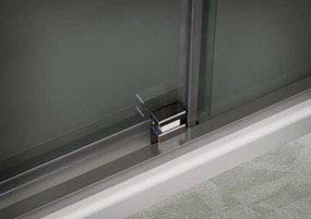 FORTE Sprchové dveře URBAN ESSENCE N1FS BARVA rámu - Hliník bílý, Rozměr A - 110 cm, Směr zavírání -  Levé (SX), Výplň - Čiré bezpečnostní sklo - 6 mm BEN11SXB1