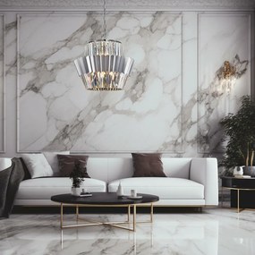 Lustr Donna, 1x křišťálové/chromové kovové stínítko, (fi 55cm), ch