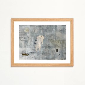 Andrea Tachezy | Medvěd Rám: Bílý, Velikost: 20 x 30 cm