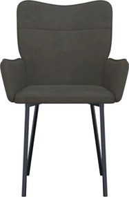vidaXL Jídelní židle 2 ks samet [344828] Barva: Tmavě šedá