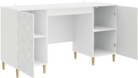 Stůl Bílá s vysokým leskem 142,5 x 50 x 75 cm Kompozitní dřevo 3414616