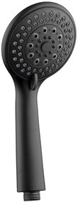 Aqualine Ruční masážní sprcha, 3 režimy sprchování, průměr 100mm, ABS/černá mat SC106