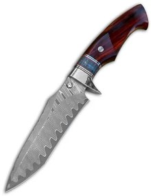 KnifeBoss lovecký damaškový nůž Rosewood VG-10