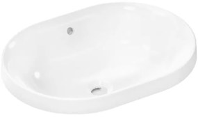 Hansgrohe Xuniva U - Umyvadlo, 55x40 cm, s přepadem, bez otvoru pro baterii, bílá 60157450