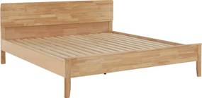 Manželská postel 180x200, masivní dřevo, přírodní, NOEMI Kondela 0000397515