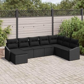 Set pohovek 8 ks Černá polyratan 3346843